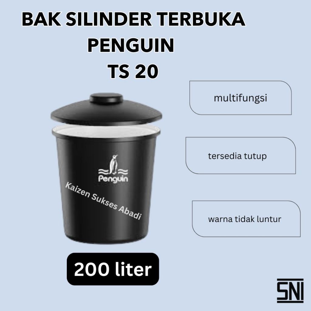Jual [PRE-ORDER 2- 4 MINGGU] tandon tangki toren bak wadah air terbuka open top silinder plastik ...