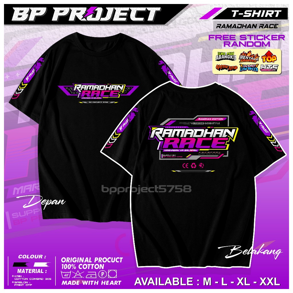 Jual Kaos Racing Ramadhan Race 2025 1447H Unisex Pria Wanita Bahan ...
