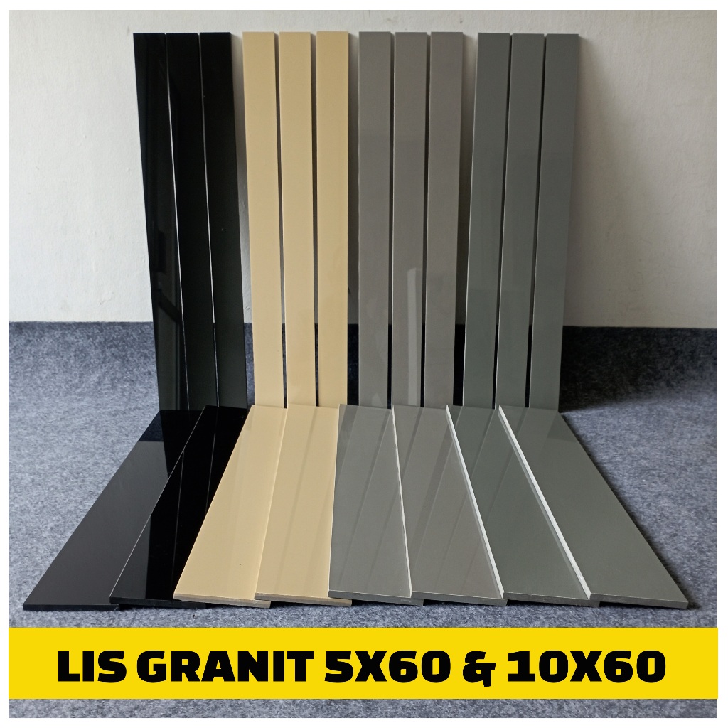Jual Lis Plin Granit 10x60 cm Hitam Glossy List Plint Dinding Lantai ...