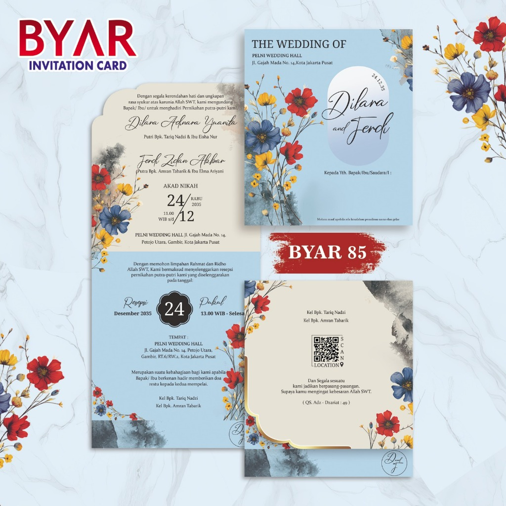 Jual Byar 85 Blangko Undangan | Undangan Murah | Free File Setting ...