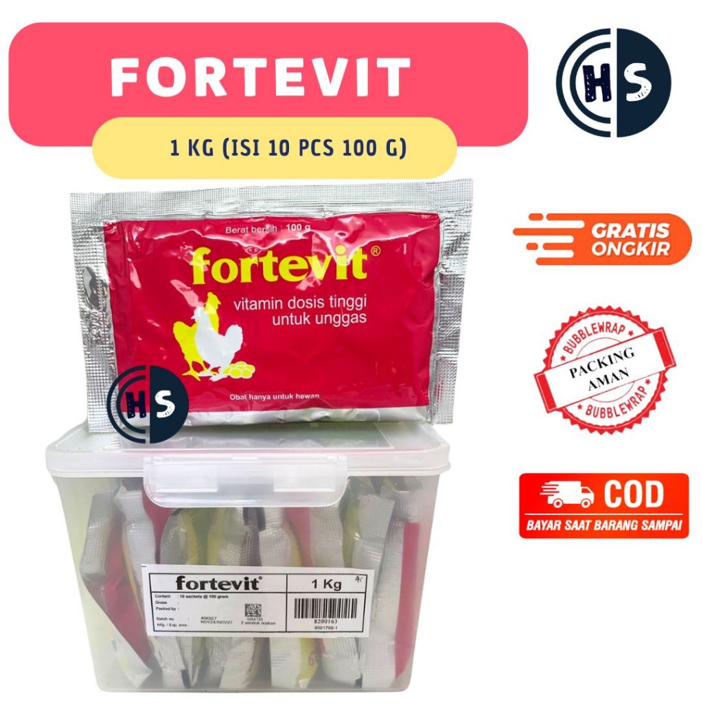 Jual FORTEVIT 100 GRAM (1 BOX ISI 10 SCT) - Vitamin Dosis Tinggi untuk ...