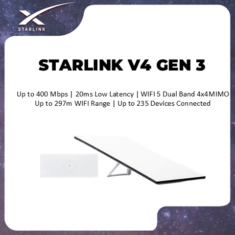 Jual STARLINK V4 Gen 3 Satelite Kit Antena Wi-Fi 6 Router | Shopee Indonesia