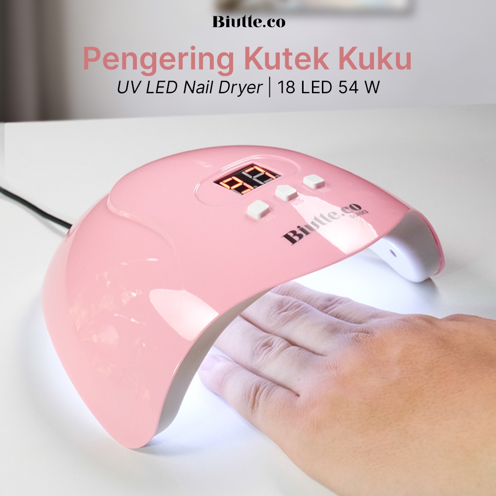 Jual Biutte.co Pengering Kutek Kuku Nail Art UV LED Nail Dryer 54 W Sensor Otomatis | Shopee ...