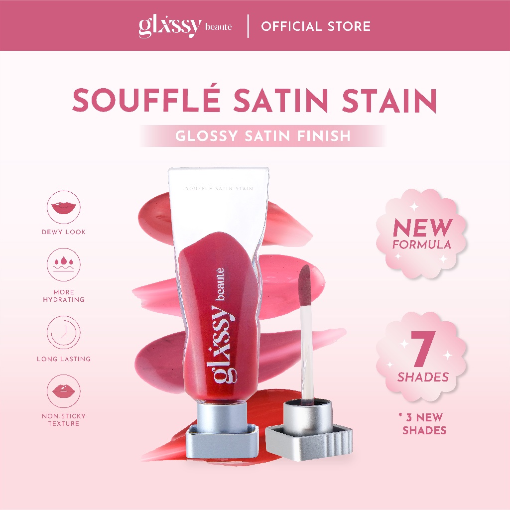 Jual Glxssy Beaute Souffle Satin Stain - Lip Tint | Shopee Indonesia