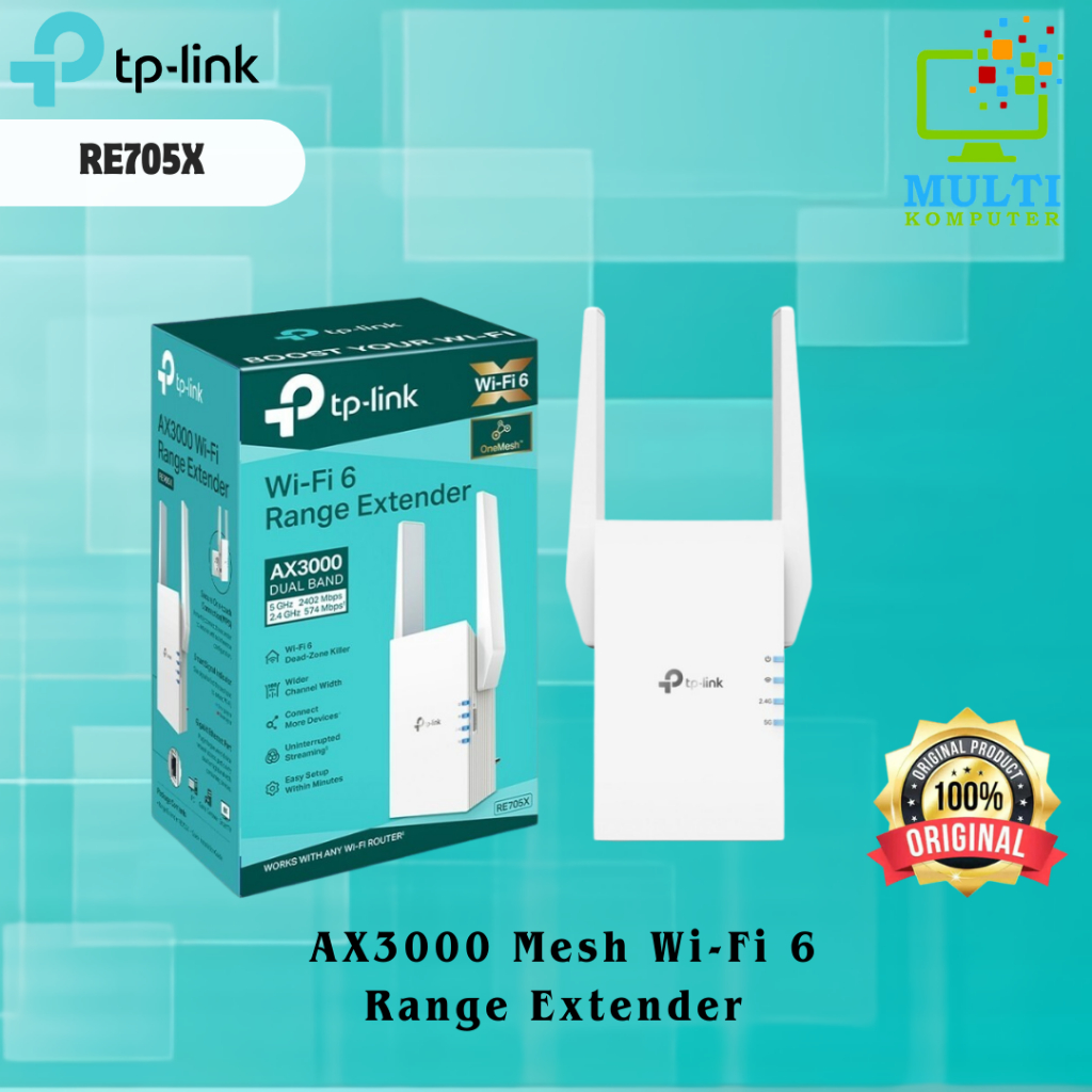 Jual Tp Link RE705X - AX3000 Mesh Wi-Fi 6 Range Extender RE 705X ...