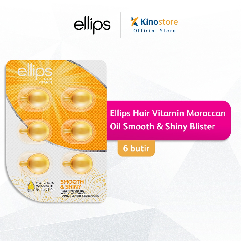 Jual Ellips Hair Vitamin Moroccan Oil Smooth & Shiny Blister 6 Butir ...