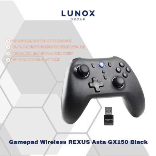 Jual REXUS Asta GX150 Black | GX-150 Gaming Joystick Controller With ...