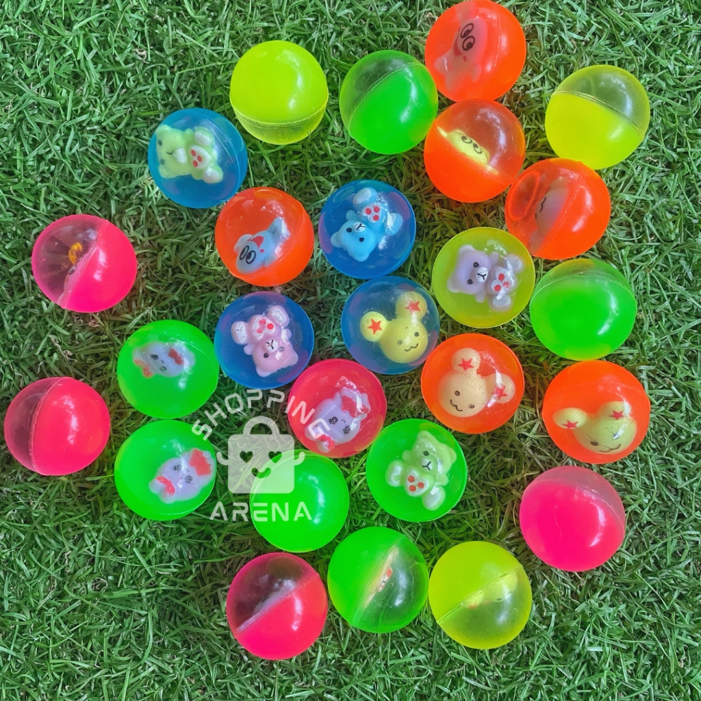 Jual Bola Bekel SEDANG 3cm Warna Warni Lucu Karet Kenyal Mantul ...