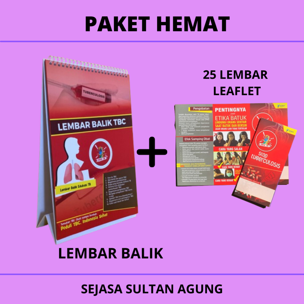 Jual Paket Lembar Balik + Leaflet | Media Promkes Tema TBC | Brosur ...