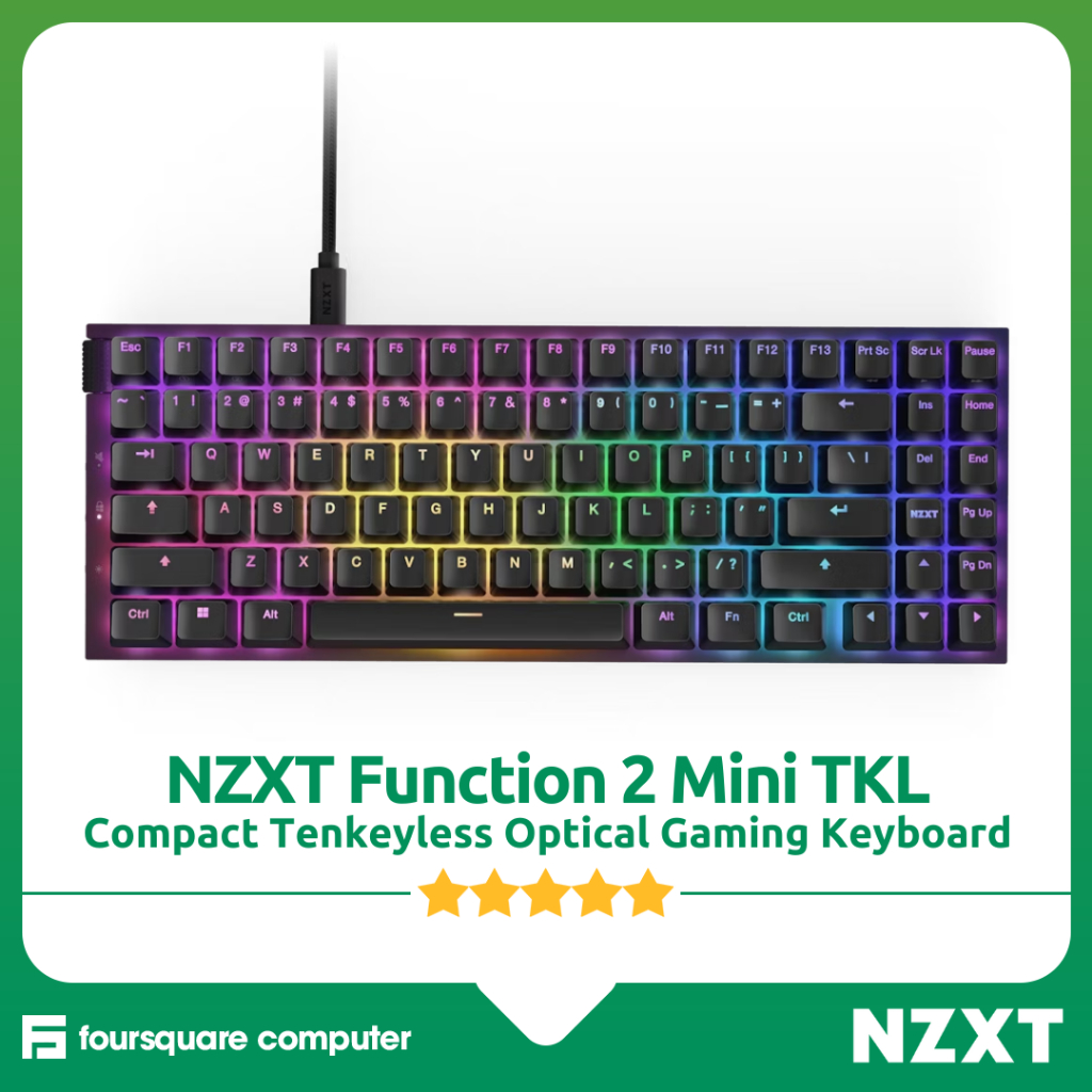 Jual NZXT Function 2 Mini TKL Black Compact Tenkeyless Optical Gaming ...