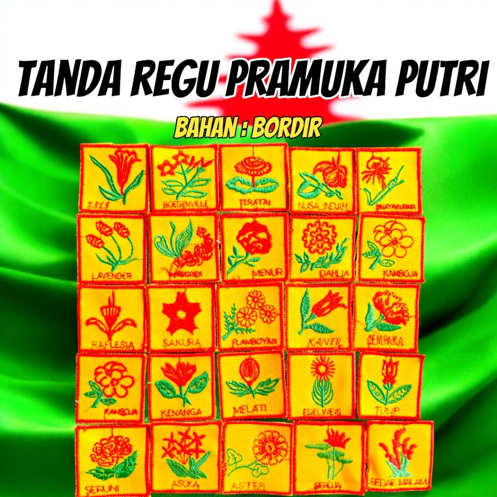 Jual Tanda regu pramuka putri / bunga (lengkap) | Shopee Indonesia