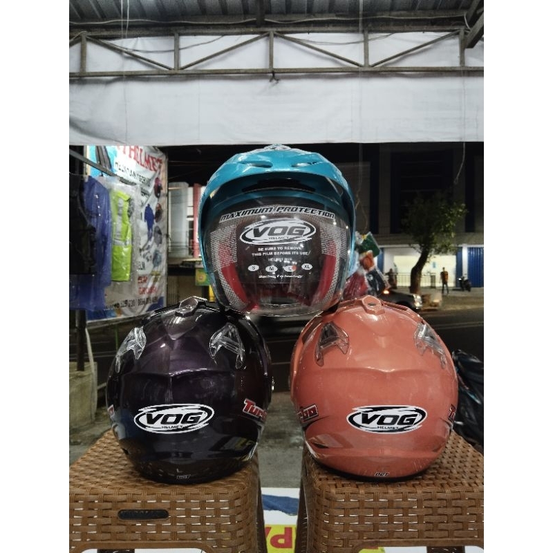 Jual HELM VOG TURBO SOLID FULL WARNA ORIGINAL PRODUK | Shopee Indonesia