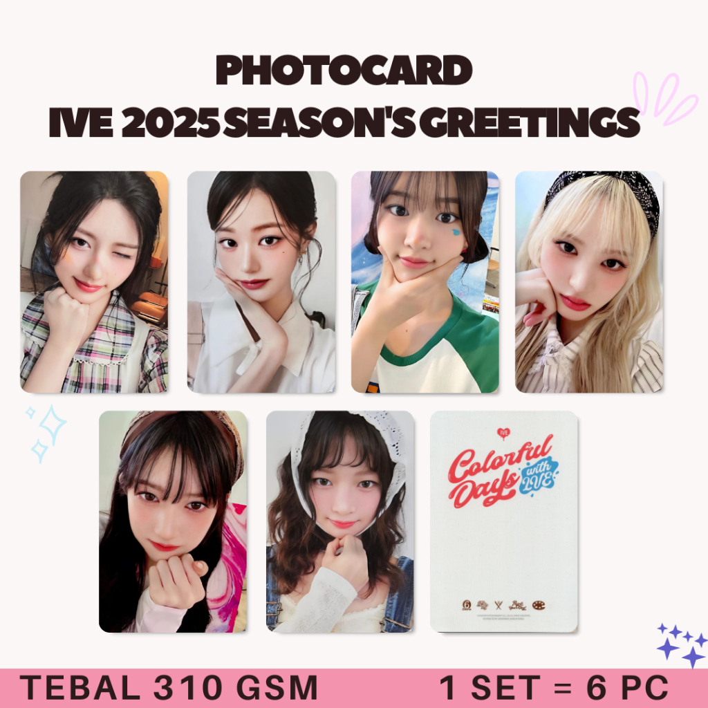 Jual Photocard IVE colorful days Season's Greetings 2025 Photocard - PC 2 SISI Premium fotocard ...