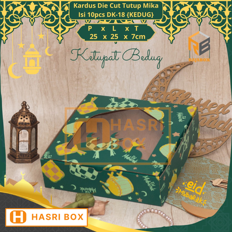 Jual ( 10pcs ) Dus Lebaran 25x25x7cm Kotak Kue Brownies Cake Dus Parsel ...