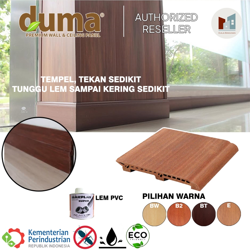 Jual LIS PLINT (100x10) LANTAI DAN DINDING LANTAI WPC DUMA | Shopee ...