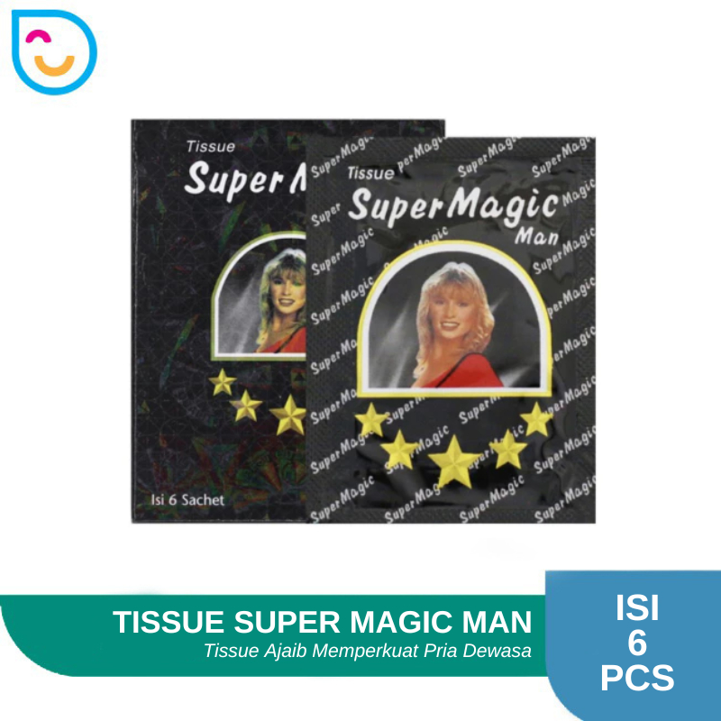 Jual Tisu Super Magic Man Isi 6 Sachet - Tissue Mejik Hitam Original ...