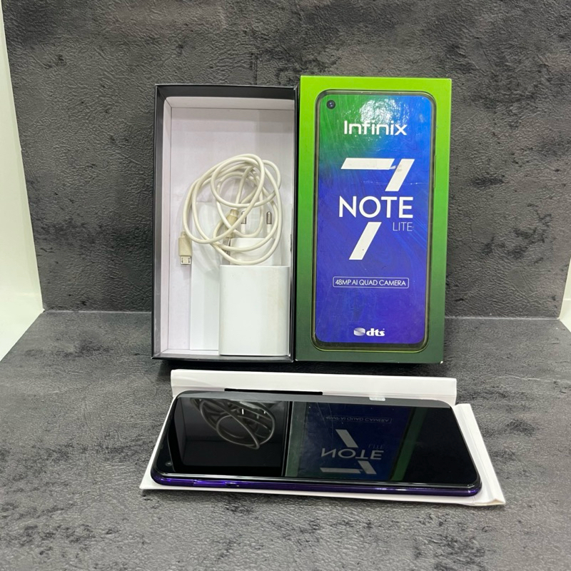 Jual Infinix Note 7 Lite 4/64gb Fullset Second Garansi Resmi | Shopee ...