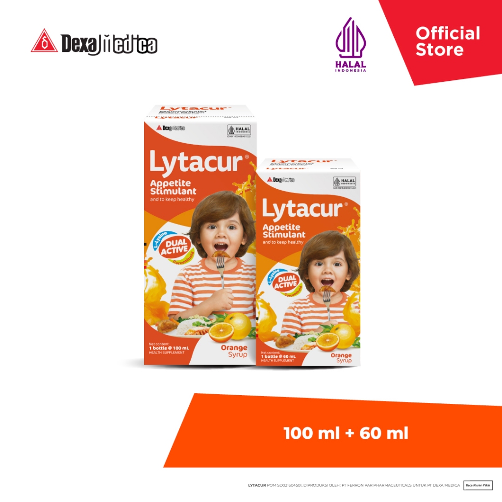 Jual Paket 30 Hari Penambah Nafsu Makan Anak | 1 Botol Lytacur 100 ml ...