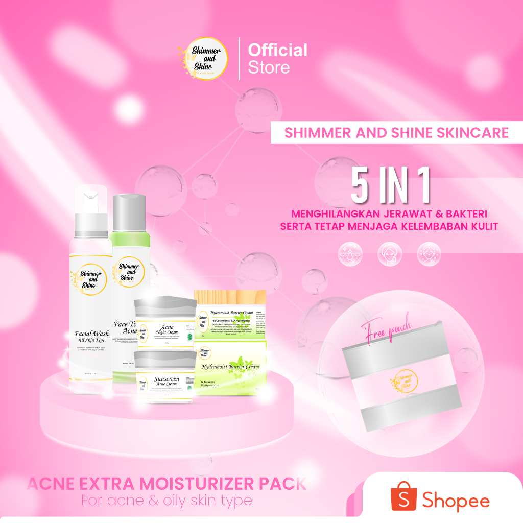 Jual Shimmer And Shine Skincare Paket Acne Moisturizer by Byla Beauty ...