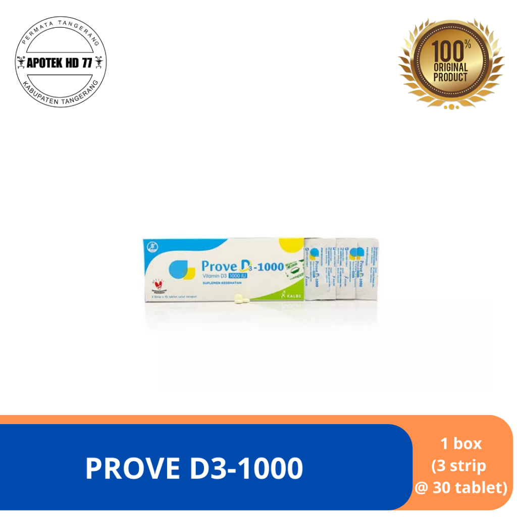 Jual PROVE D3-1000 IU | VITAMIN D3 1000 TABLET ORIGINAL | Shopee Indonesia
