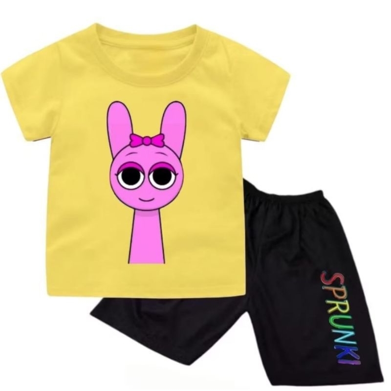 Jual stelan Anak laki laki karakter Sprunky pink usia 1 sampai 10 tahun ...
