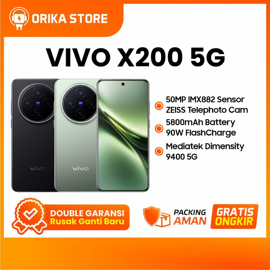 Jual Vivo X200 5G 12+256GB Fast Charging 90W Original Garansi Resmi | Shopee Indonesia