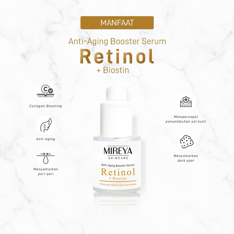 Jual Mireya Retinol Biostine Anti Aging Booster Serum - Retinol Serum With Vitamin E Niacinamide ...