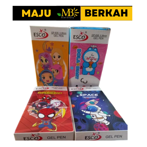Jual PENA GEL ESCO GP-840 Hitam / Gel Pen Esco | Shopee Indonesia