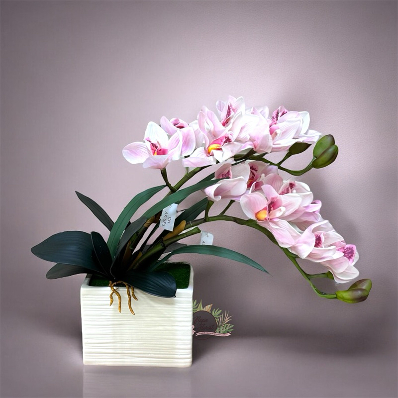 Jual rangkaian bunga / rangkaian bunga anggrek cymbidium premium import ...