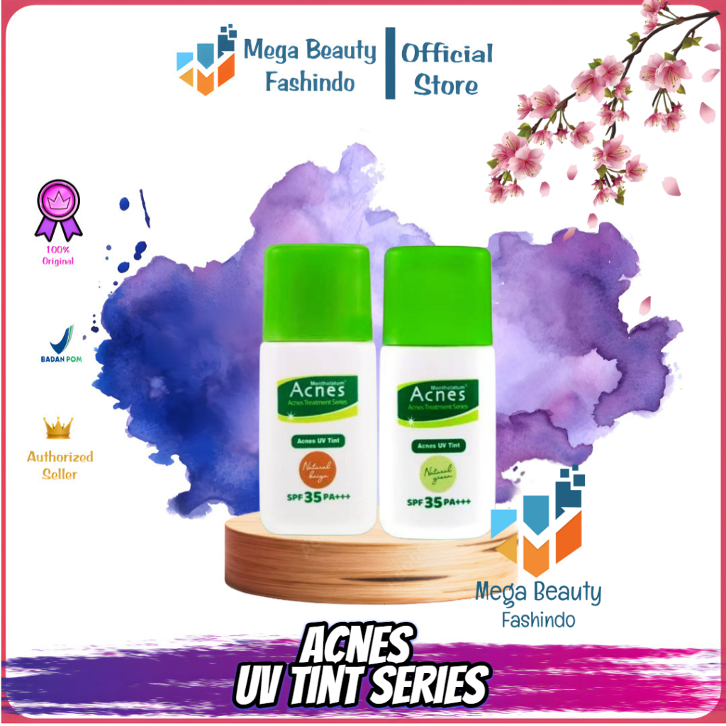 Jual Acnes UV Tint SPF 35 PA++++ | Natural Green | Natural Beige - 30gr ...