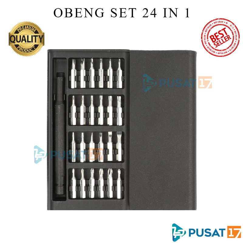 Jual PUSAT17 OBENG SET 24 IN 1 MULTIFUNGSI OBENG MAGNET MAGNETIC ISI 24PCS OBENG SERVIS ...