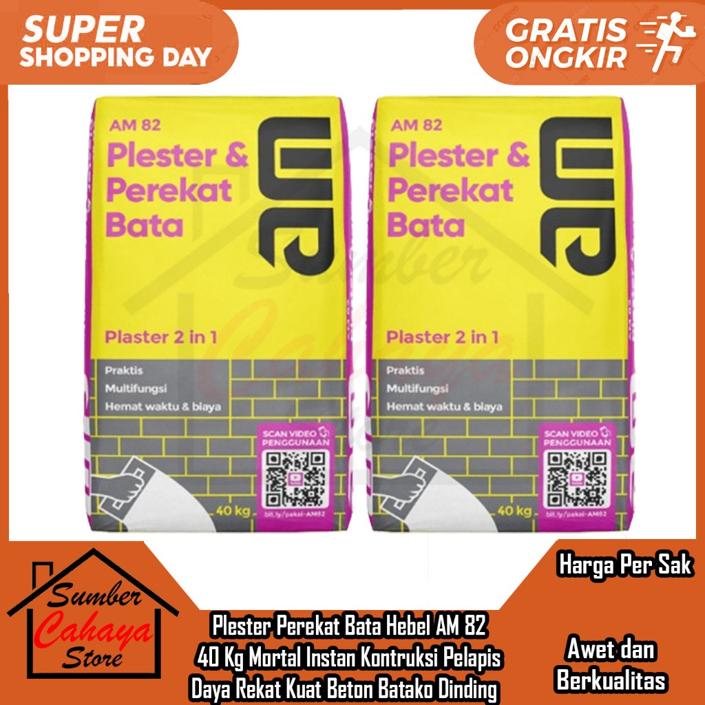Jual AM 82 40 Kg Plester Perekat Bata Hebel Mortar Instan Kontruksi ...