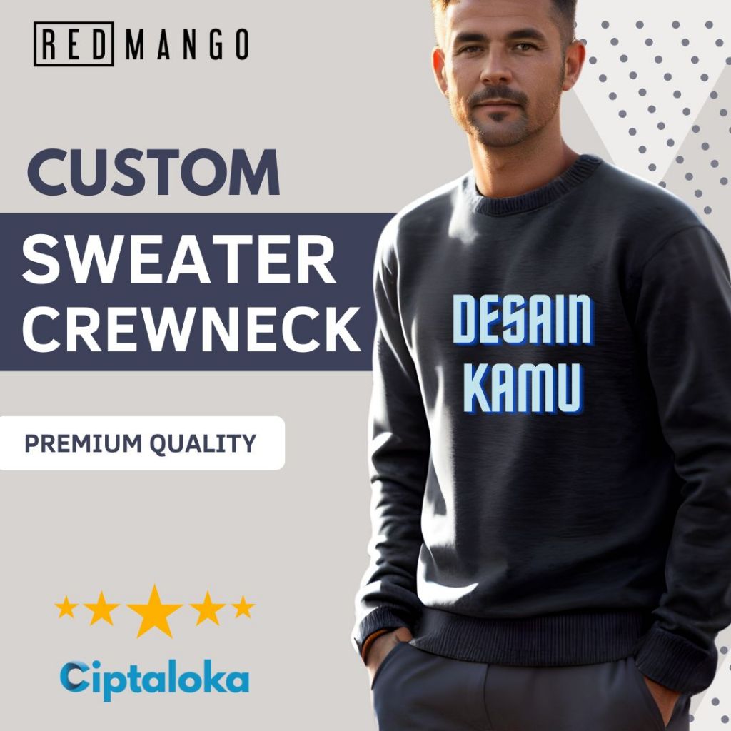 Jual [Clearance SALE] Custom Sweater Sablon Satuan, Print DTF ...