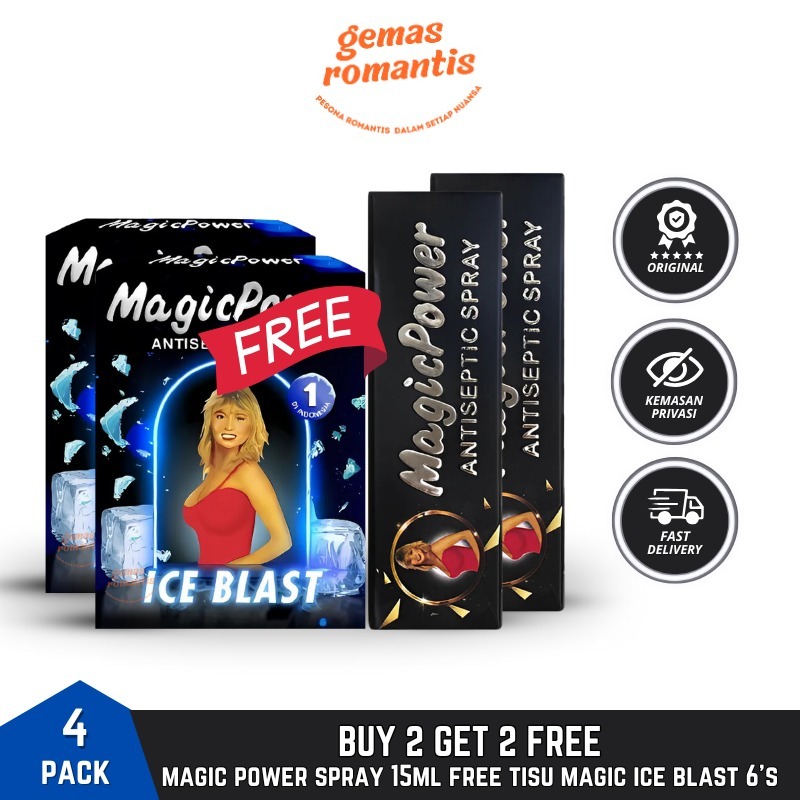 Jual Tisu Magic Power Spray 15mL 2x FREE Tissue Magic Power Ice Blast ...