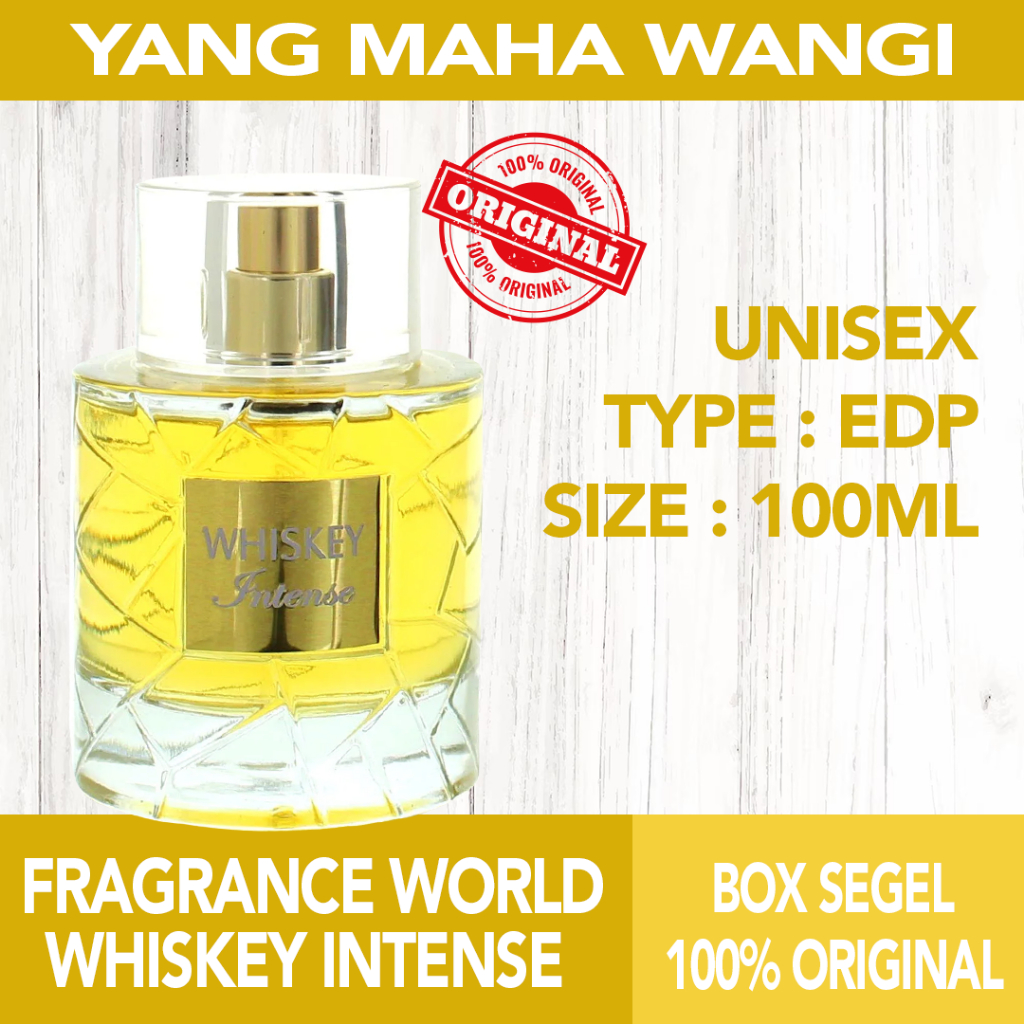 Jual PARFUM ORIGINAL FRAGRANCE WORLD WHISKEY INTENSE FOR UNISEX 100ML ...