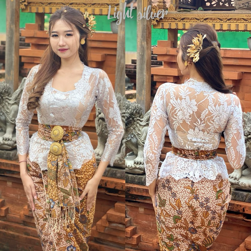 Jual KEBAYA BALI BROKAT METALIK | Shopee Indonesia