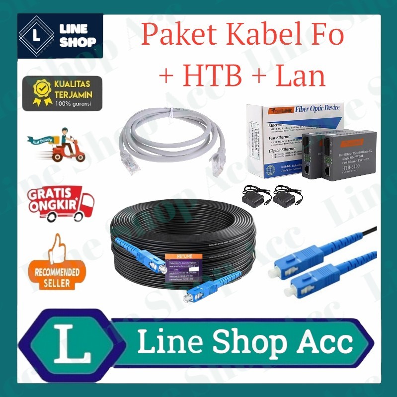Jual Paket Kabel Fiber Optic / Fiber Optik / FO 300 Meter + Media ...