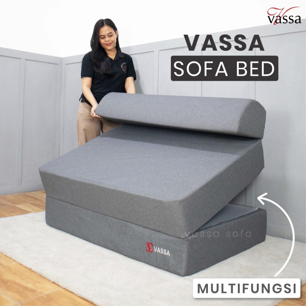 Jual Sofabed Trifold Vassa / Sofabed 2 in 1 Minimalis | Shopee Indonesia