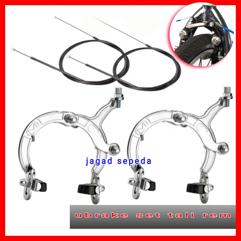 Jual Rem sepeda anak&dewasa mini UBrake Set tali steel rem sepeda lipat ...