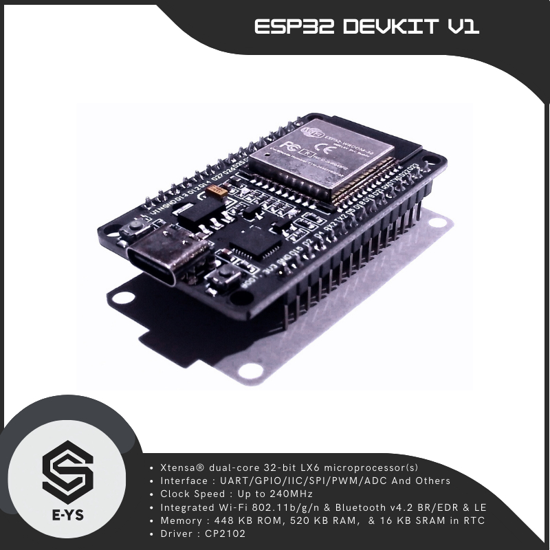 Jual ESP32 Devkit v1 Type C CP2102 Internet of Things ESP-32 WiFi Bluetooth Development Board ...
