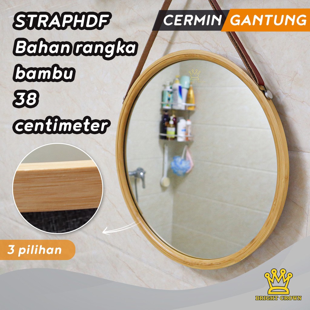 Jual Bright Crown Cermin Gantung Bulat Diameter 38 cm | Tali BELT ...