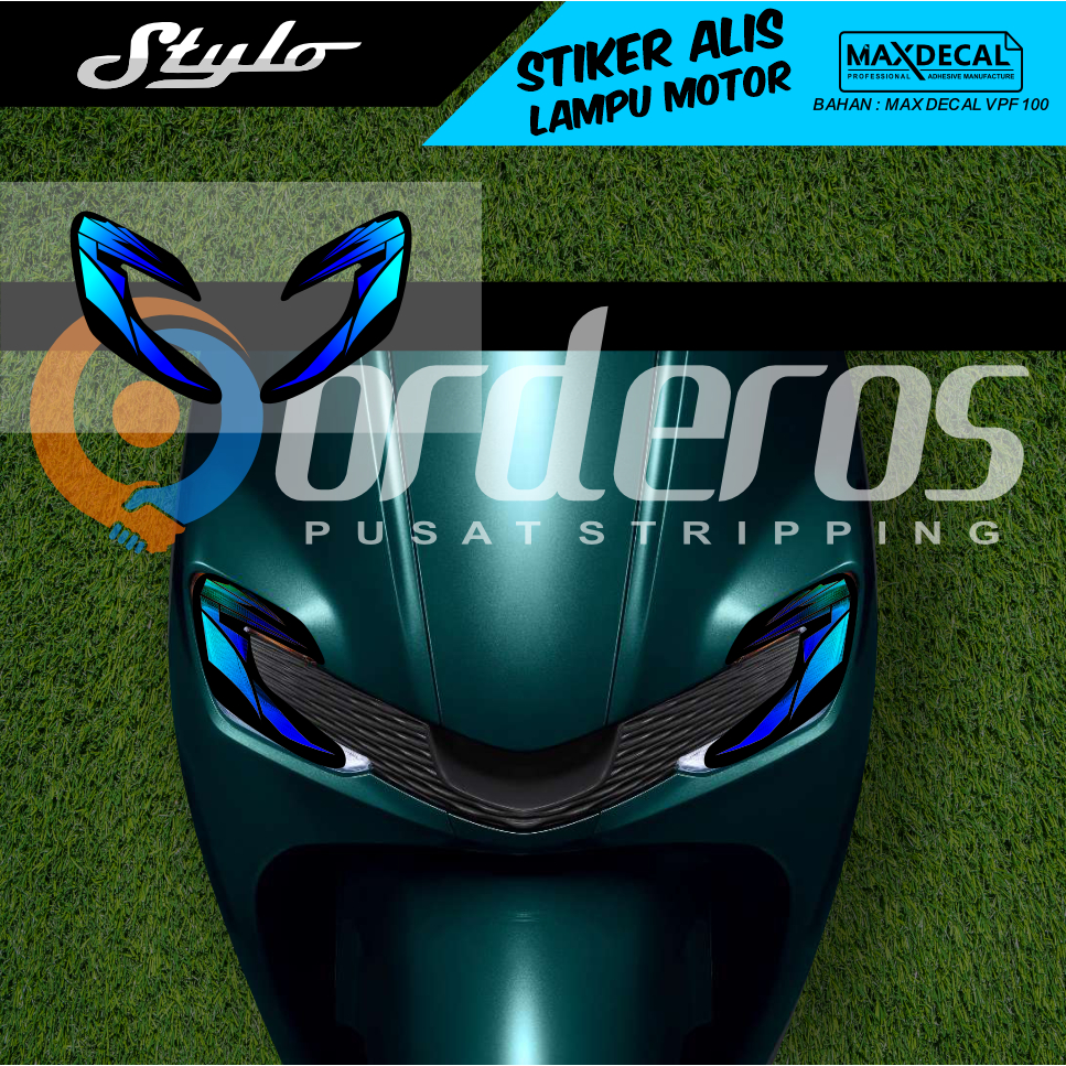 Jual STIKER VARIASI LAMPU ALIS MOTOR STYLO TRANSPARAN UV DESAIN SIMPLE MINIMALIS KT-3 | Shopee ...