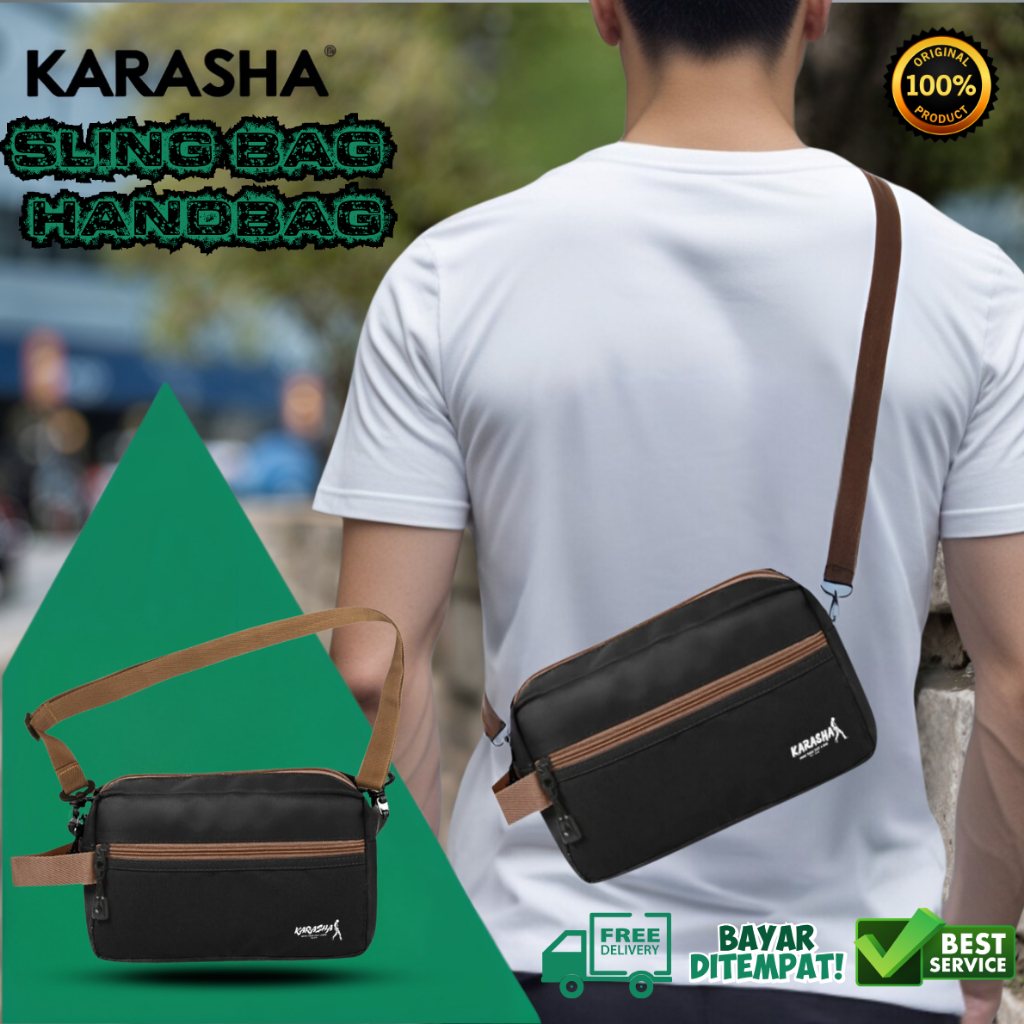 Jual Karasha Tas Tangan Handbag Pria Sling Pouch Hand Bag Slimbag Pria ...