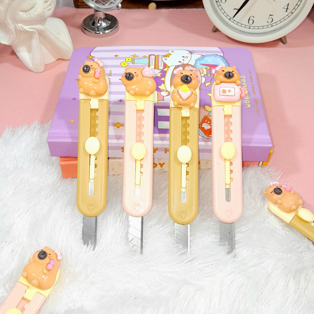 Jual Cutter Mini Panjang CAPYBARA Super Cute Lucu Ready 3 Variant Warna ...