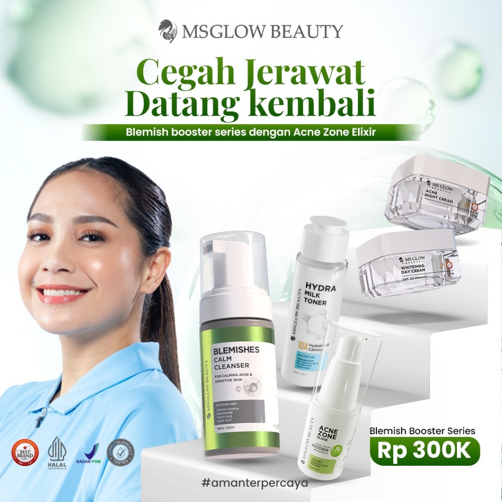 Jual Paket Acne Series Free Acne Zone Elixir | Acne Booster Series | Terbaru MS Glow Series ...