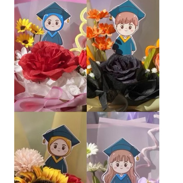 Jual Topper wisuda | Topper buket | 1 pack isi 12pcs | Shopee Indonesia