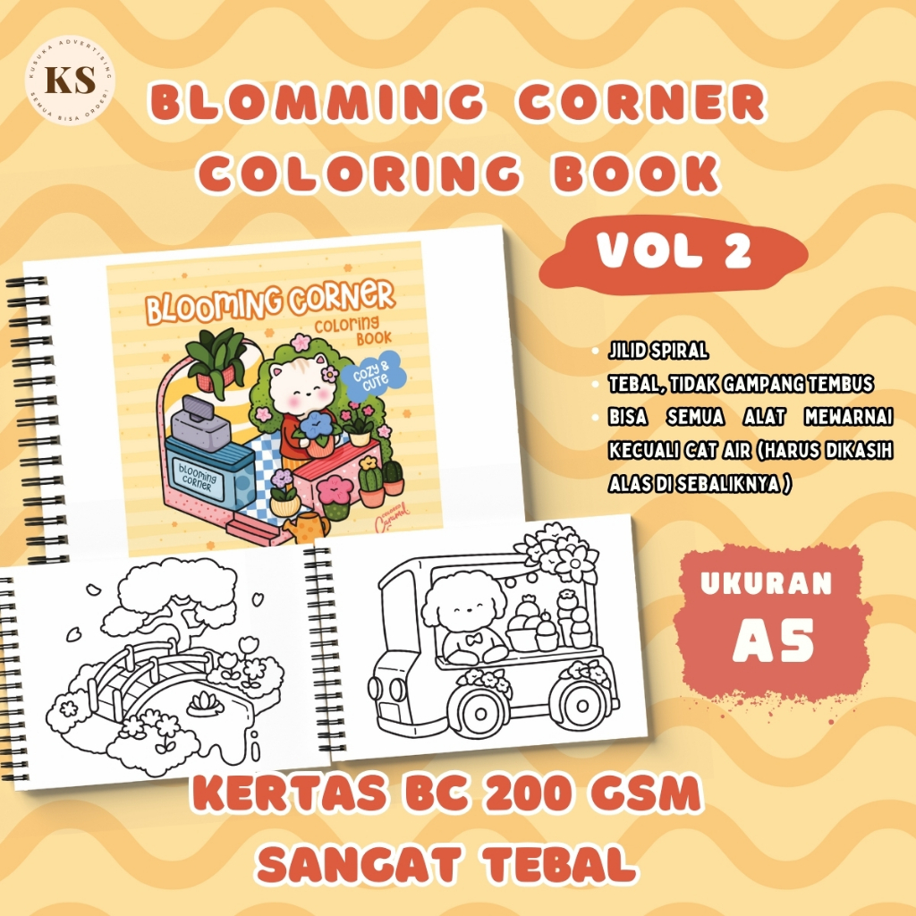 Jual BLOOMING CORNER VOL 2 Coloring Book For Adults And Kids Buku ...
