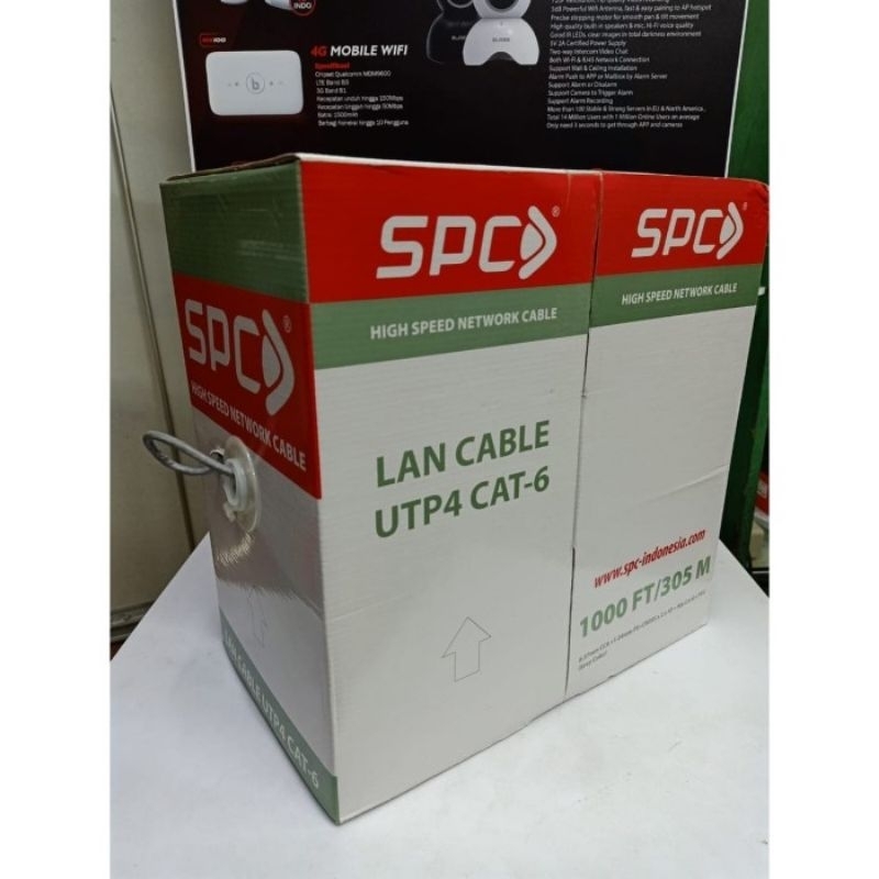 Jual Kabel LAN CAT 6 Cable UTP CAT-6 1000 FT/305 M Internet merk SPC ...