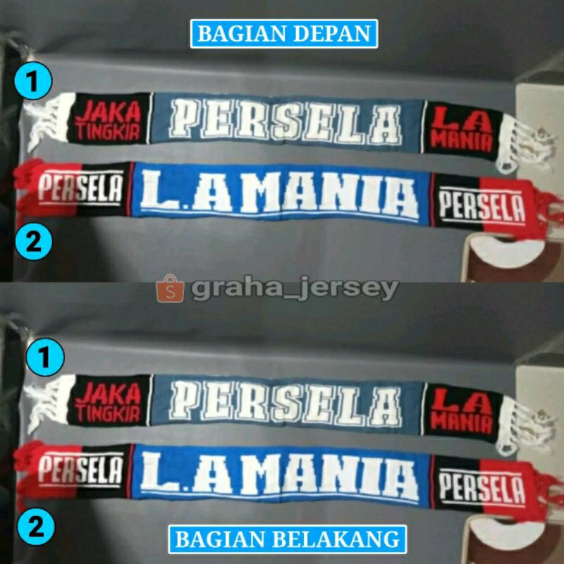 Jual Syal Rajut PERSELA Lamongan LA Mania 1967 Biru Muda Terbaru Lokal ...