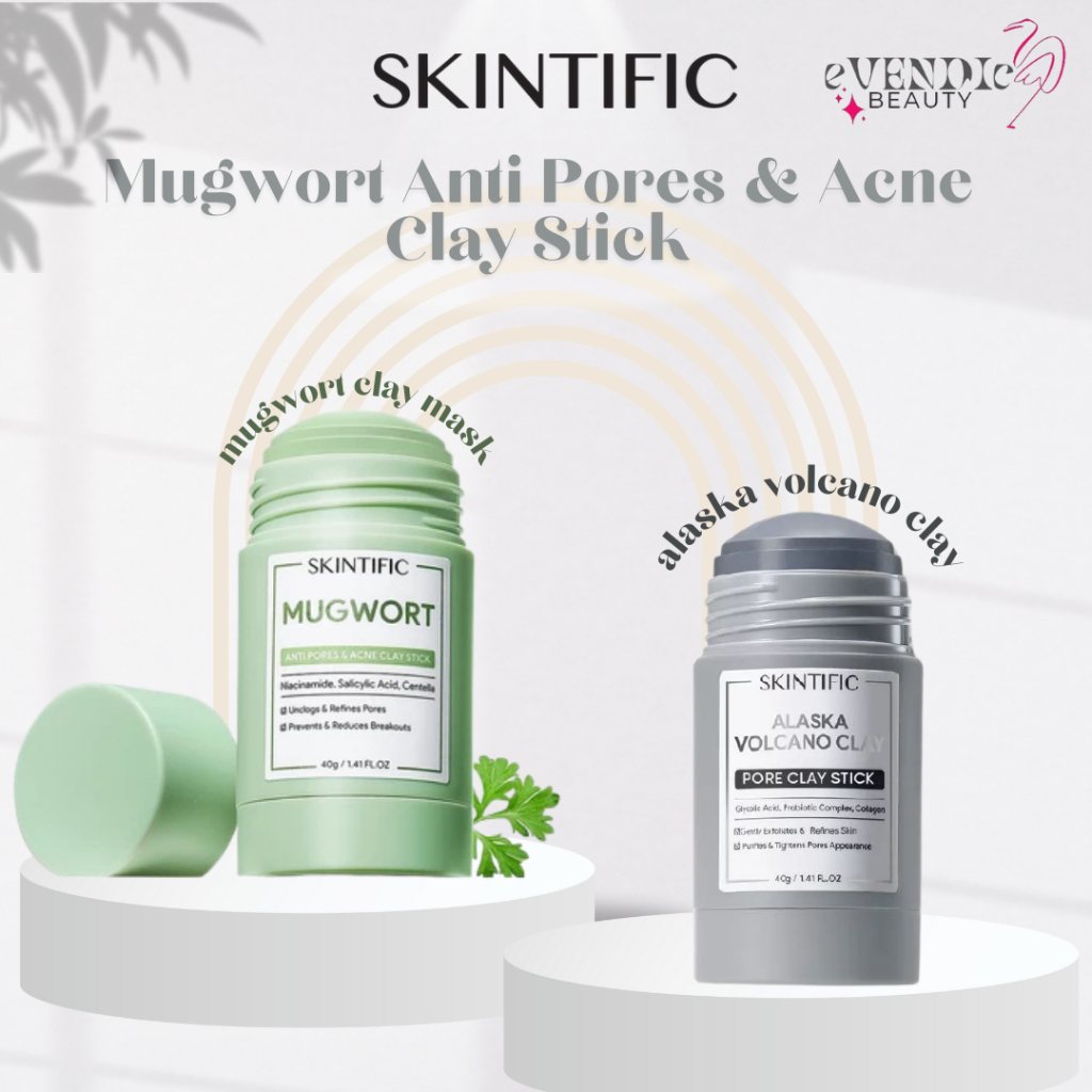 Jual READY SKINTIFIC Mugwort Anti Pores & Acne Clay Stick 40g Facial ...